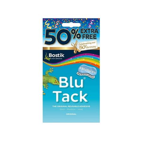Bostik Blu Tack Original Blue Putty Hardware Adhesive Reusable 4 Pack