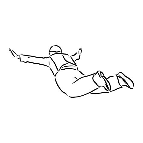 Wingsuit Vector Sketch 36575733 Vector Art At Vecteezy