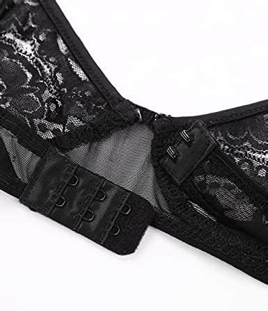 Aislor Womens Lace Floral Open Tip Bra Lingerie Wire Free Unlined