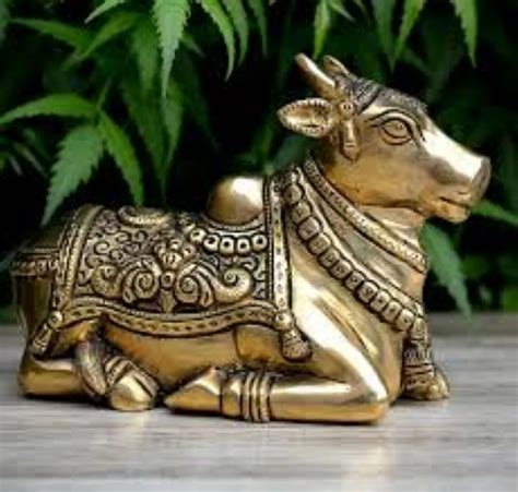 Antique Brass Nandi Statue At ₹ 1000idol Brass Nandi Sculpture In