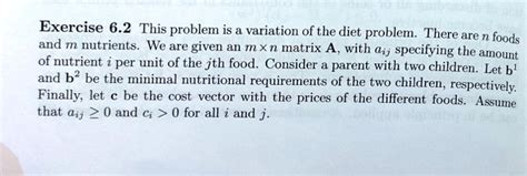 Solved Exercise 62 This Problem Is A Variation Of The Diet Problem