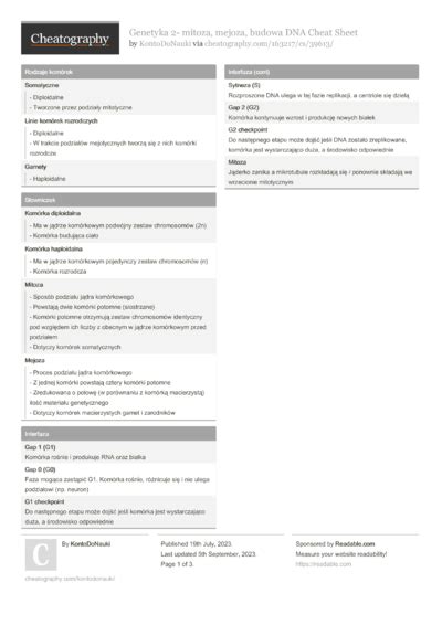 44 Genetics Cheat Sheets Cheat Sheets For Every