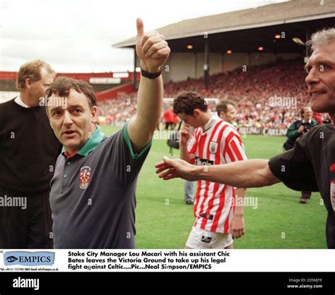 Lou Macari With His Assistant Chic Bates Leaves The Victoria Ground To Take Up His Legal Fight