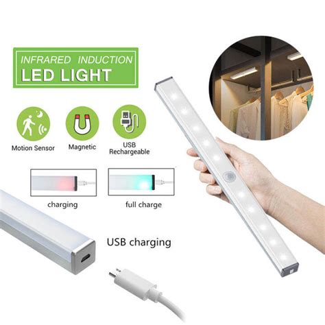 Magnetic Strip Night Lamp Motion Sensor Light Lampu 152130cm Hanging