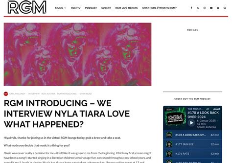 Rgm We Interview Nyla Tiara Love What Happened