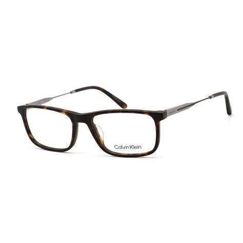 Calvin Klein Mens Tortoise Rectangular Eyeglass Frames Ck2071023554