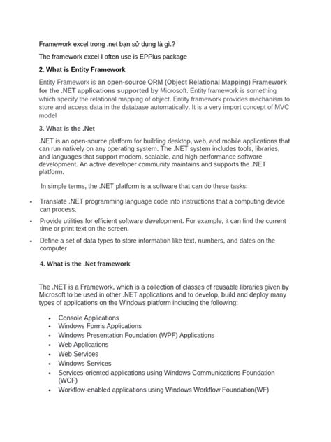 Net Developer Interview Question And Answer Pdf Entity Framework