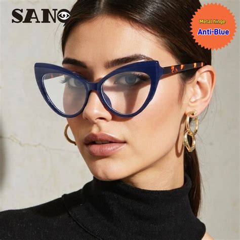 【replaceable Lenses】cod San9european And American Style Triangular Cat Eye Large Frame Anti