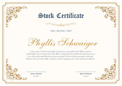 Download Share Certificate Sample Brain Powerpoint Infographic Template