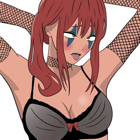 Rule 34 Ahe Gao Breasts Chainsaw Man Clown Clown Girl Clown Makeup Eyes Eyes Rolling Back