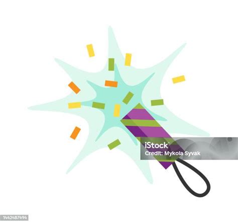 Exploding Firecracker Party Celebration Element Vector Illustration