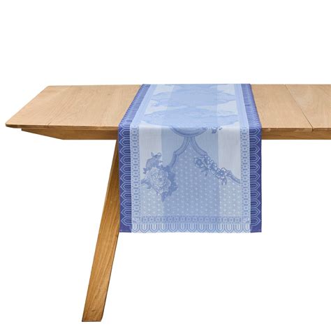 Le Jacquard Français Promenade Impériale Table Runner Lapis Blue