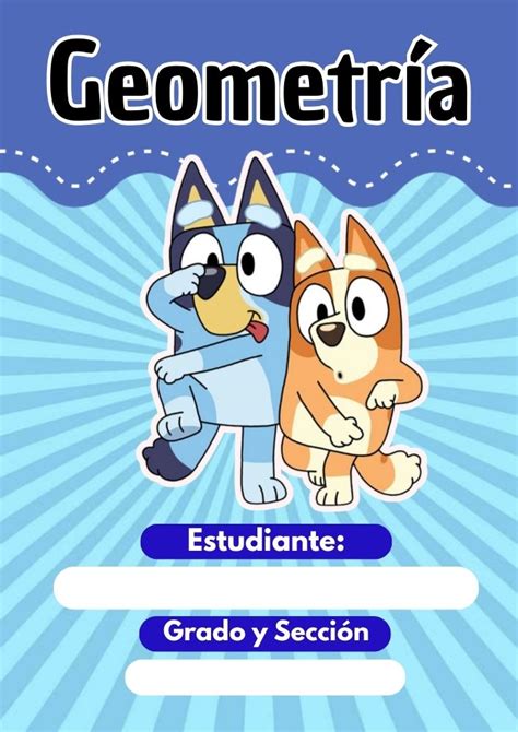 Portadas De Bluey Para Cuadernos Escolares Para Imprimir