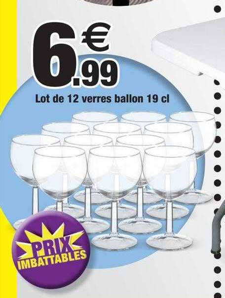 Promo Lot De 12 Verres Ballon 19 Cl Chez Bazarland Icataloguefr