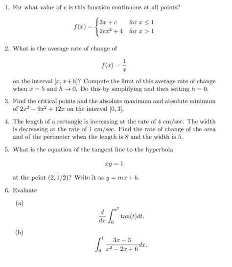 Solved For What Value Of C Is This Function Continuous At Chegg