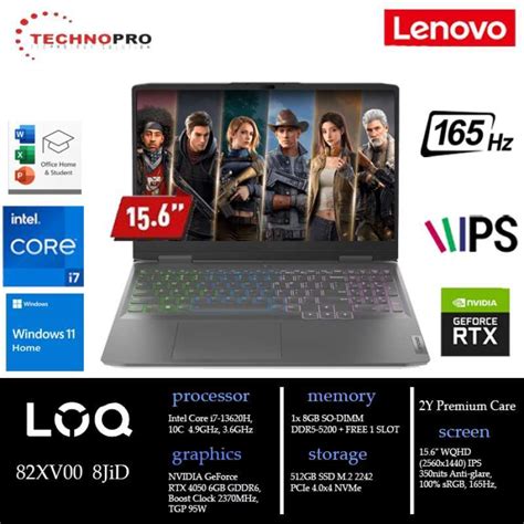 Jual Lenovo Loq Irh Jid Intel Core I H Rtx Gb Gb Gb Ssd Windows Home