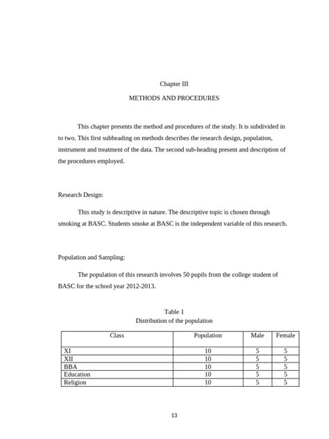 Chapter Iii Pdf Scientific Method Statistics