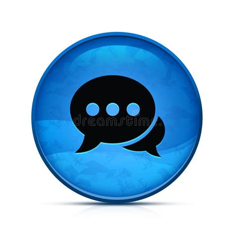 Message Icon On Classy Splash Blue Round Button Illustration Stock Illustration Illustration