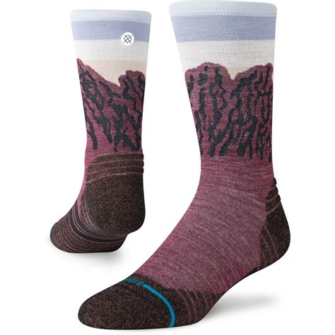 Stance The Ridge Light Wool Crew Socks Women Wine Bike24