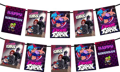 Friday Night Funkin Birthday Party Banner 7ft Birthday Party Supplies
