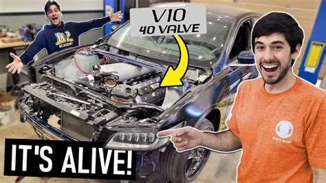 V10 Lincoln Continental First Start V10 Continental Build Ep 10
