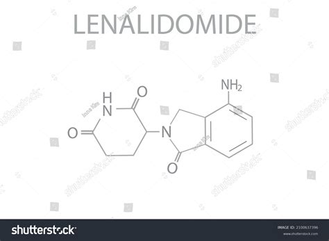 Lenalidomide Molecular Skeletal Chemical Formula Stock Vector Royalty