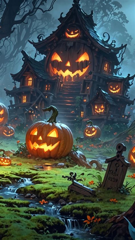 Halloween Pumpkin Wallpaper 4k Fall Harvest Spooky Decor