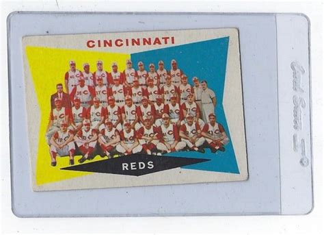 1960 Topps Cincinnati Reds Team 164 Ebay