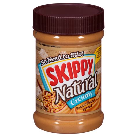 Skippy Natural Creamy Peanut Butter Spread Mill Valley Market