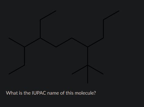 Solved What Is The IUPAC Name Of This Molecule Chegg Com