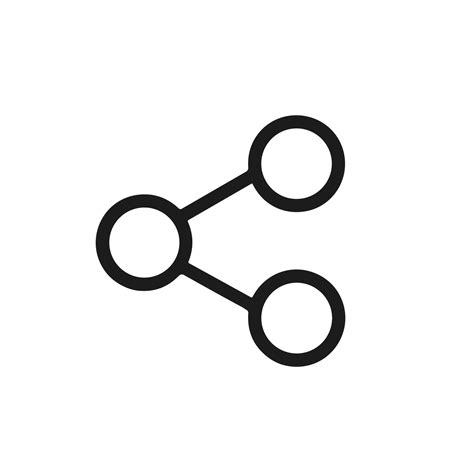 Minimalist Outline Connected Circle Structure Diagram Graphic Simple Connection Icon 66401255