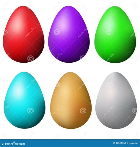 Classic Easter Eggs Set Isolated Colorful Easter Eggs Design Elements