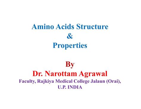 Classification Of Amino Acids Pptx