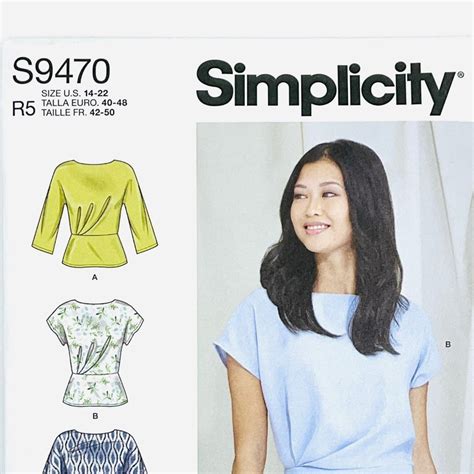 Simplicity Sewing Pattern Blouse Etsy