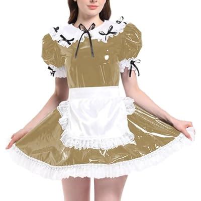 Fetish Queen Sissy Puff Short Sleeve French Maid Uniforms Pvc India Ubuy