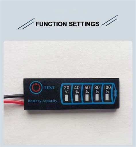 Led Battery Indicator Meter 3 Color Display For Acid Lithium