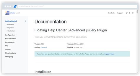 Floating Help Center Advanced Jquery Plugin By Flerosoft Codecanyon