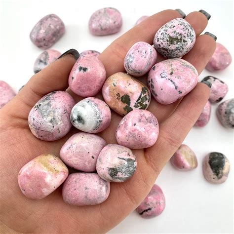 Tumbled Rhodonite Crystals And Pocket Stones For Sale Beadage
