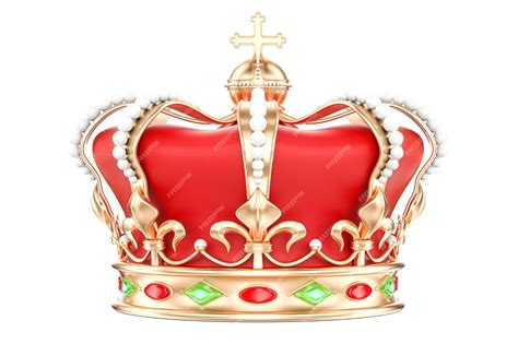 Premium Photo Gold Royal Crown With Jewels 3d Rendering