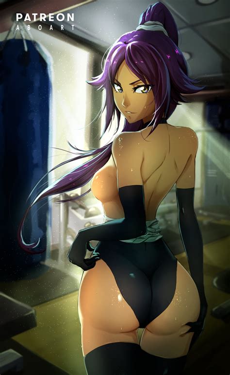 Shihouin Yoruichi Bleach Drawn By Aboart00 Danbooru