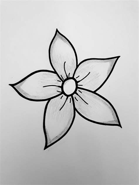 Simple Flower Drawing Cartoon Flowers Drawing Easy Cute Flower