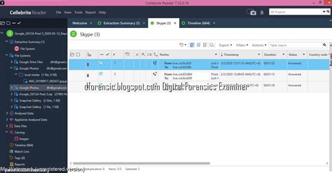 Digital Forensics Examiner Mobile Forensicscellebrite Reader