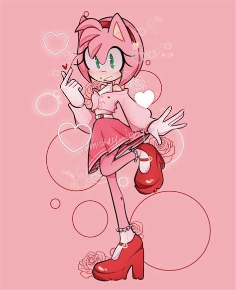 Amy Rose El Erizo Fan Art