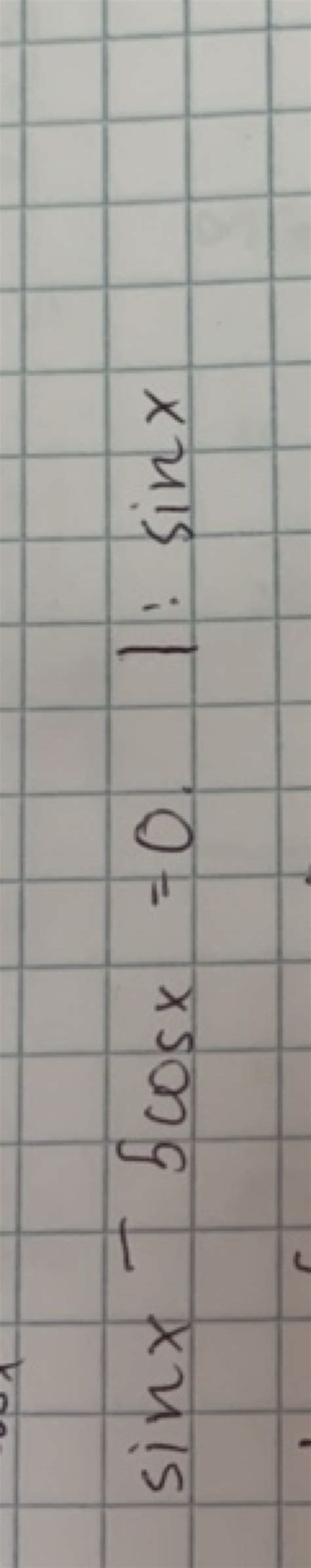 Sinx−5cosx0∣sinx Filo