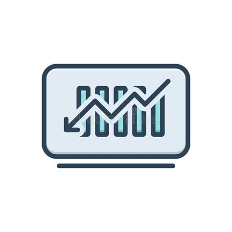 Color Illustration Icon For Decline Reduce And Decrease Stock