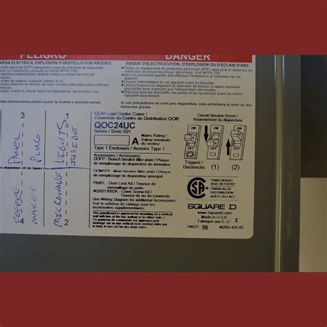 Square D 125 Amp Lighting Breaker Panel