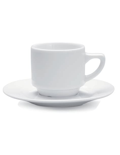 Round White Porcelain Coffee Cup 14 Cl Ø 75 Cm Cafett Promundi Pilsa