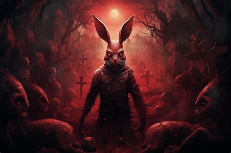 Easter Background Horror Movie Illustrations Premium Ai Generated Image