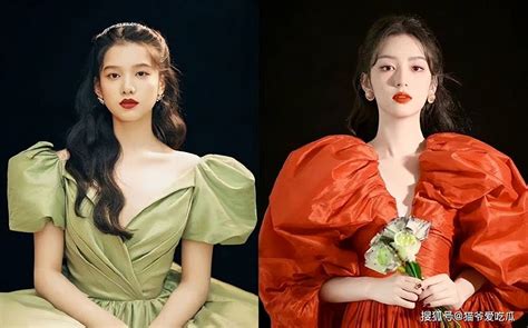 周也张婧仪对比照：前者五官相对好看，后者比较有辨识度长相少年电视剧