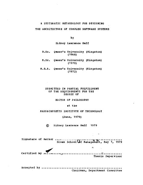 Pdf A Systematic Methodology For Designing The Architecture Of Complex Software Systems